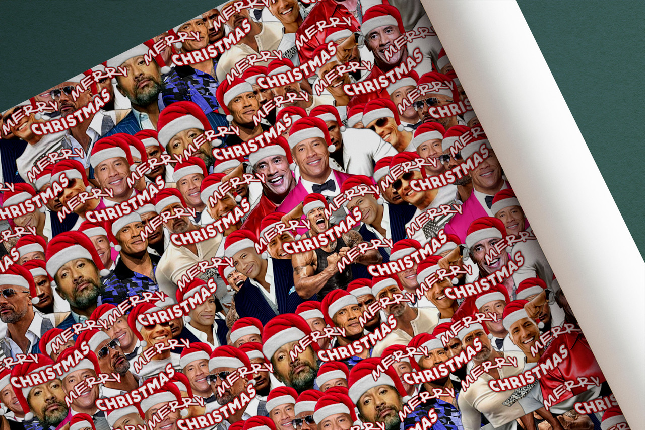 Dwayne Johnson Wrapping Paper - Christmas Wrapping Paper - Dwayne ...
