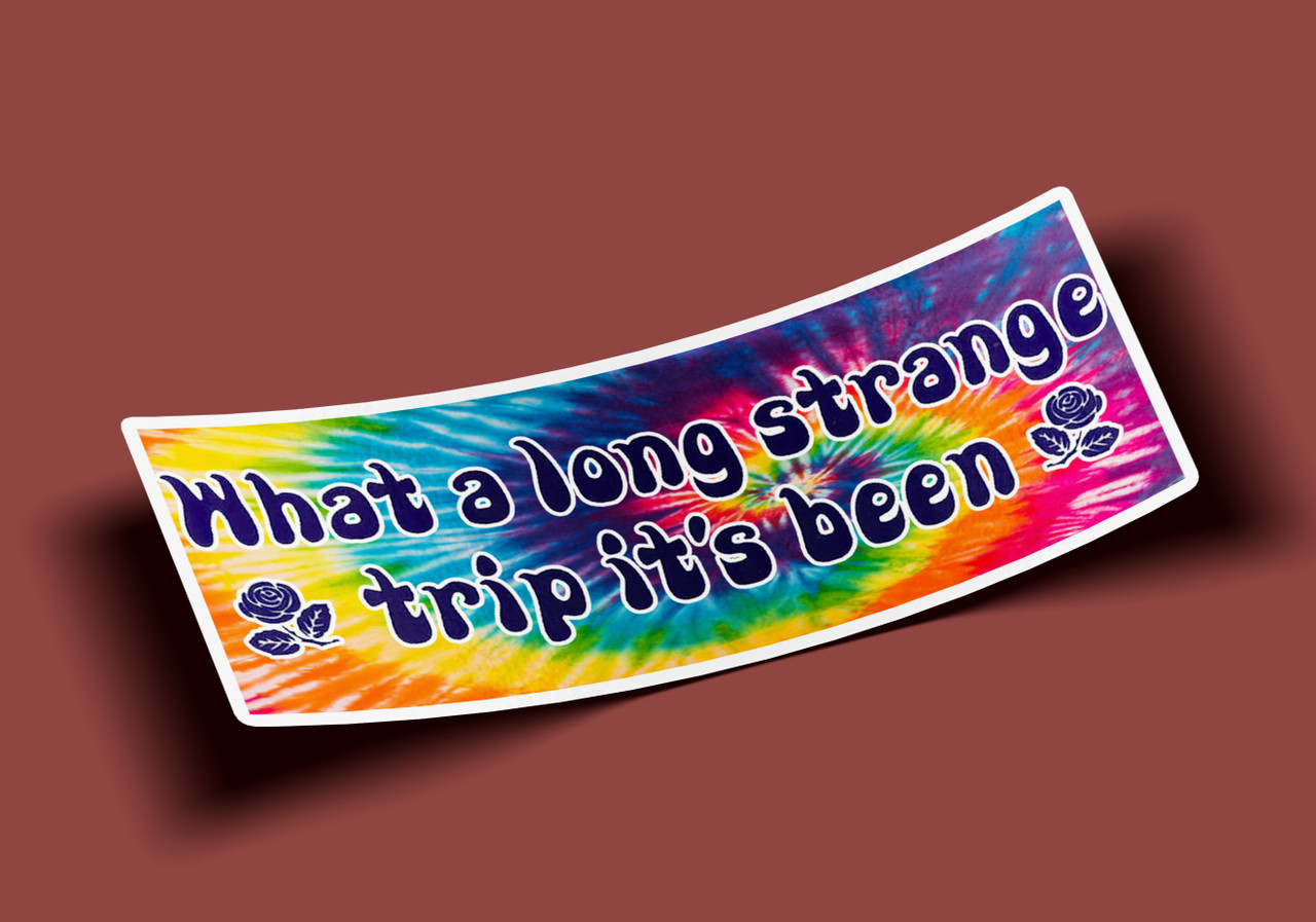 What a Long Strange Trip It's Been Helmet Sticker