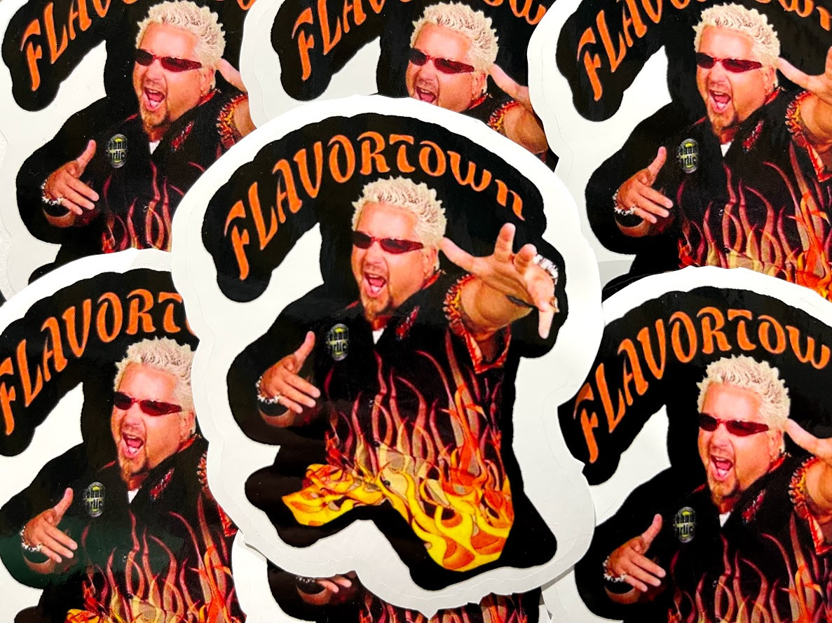 Guy Fieri Sticker Welcome to Flavor Town Sticker