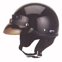 DOT 40 Black 1/2 Shell Motorcycle Helmet