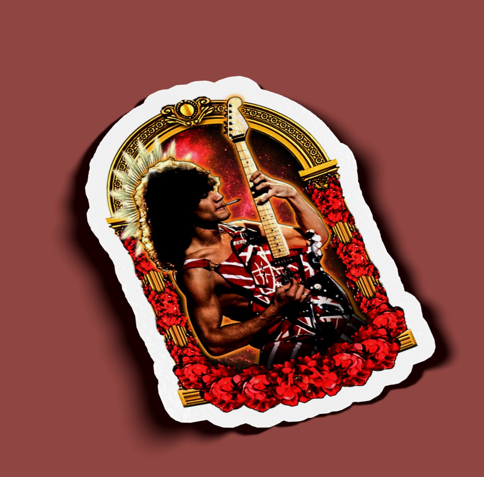 Saint Eddie Van Halen Sticker