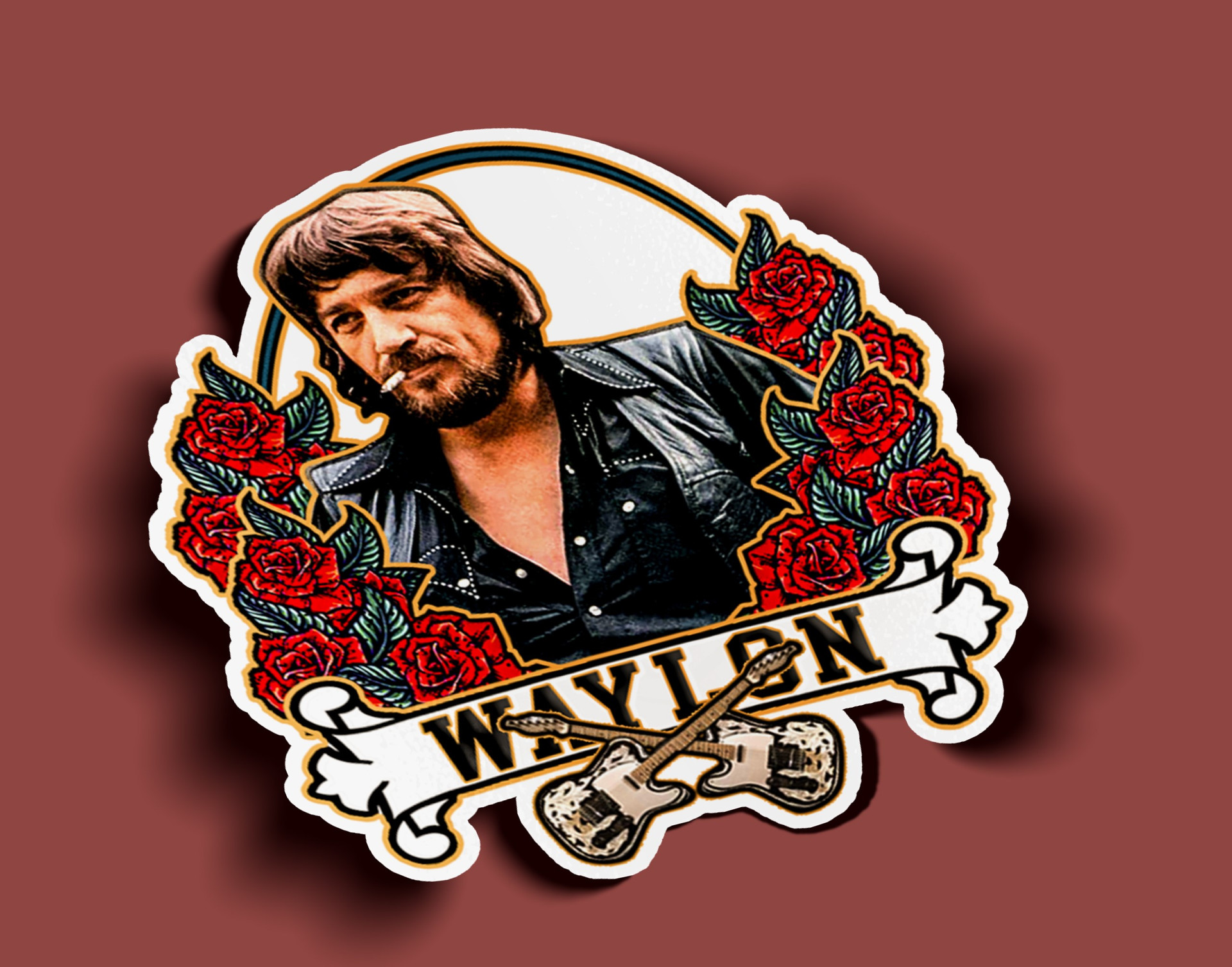 Waylon Jennings Sticker
