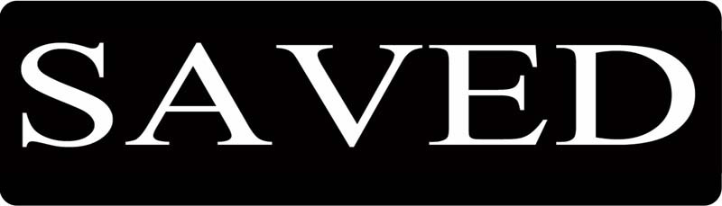 Saved Motorcycle Helmet Sticker