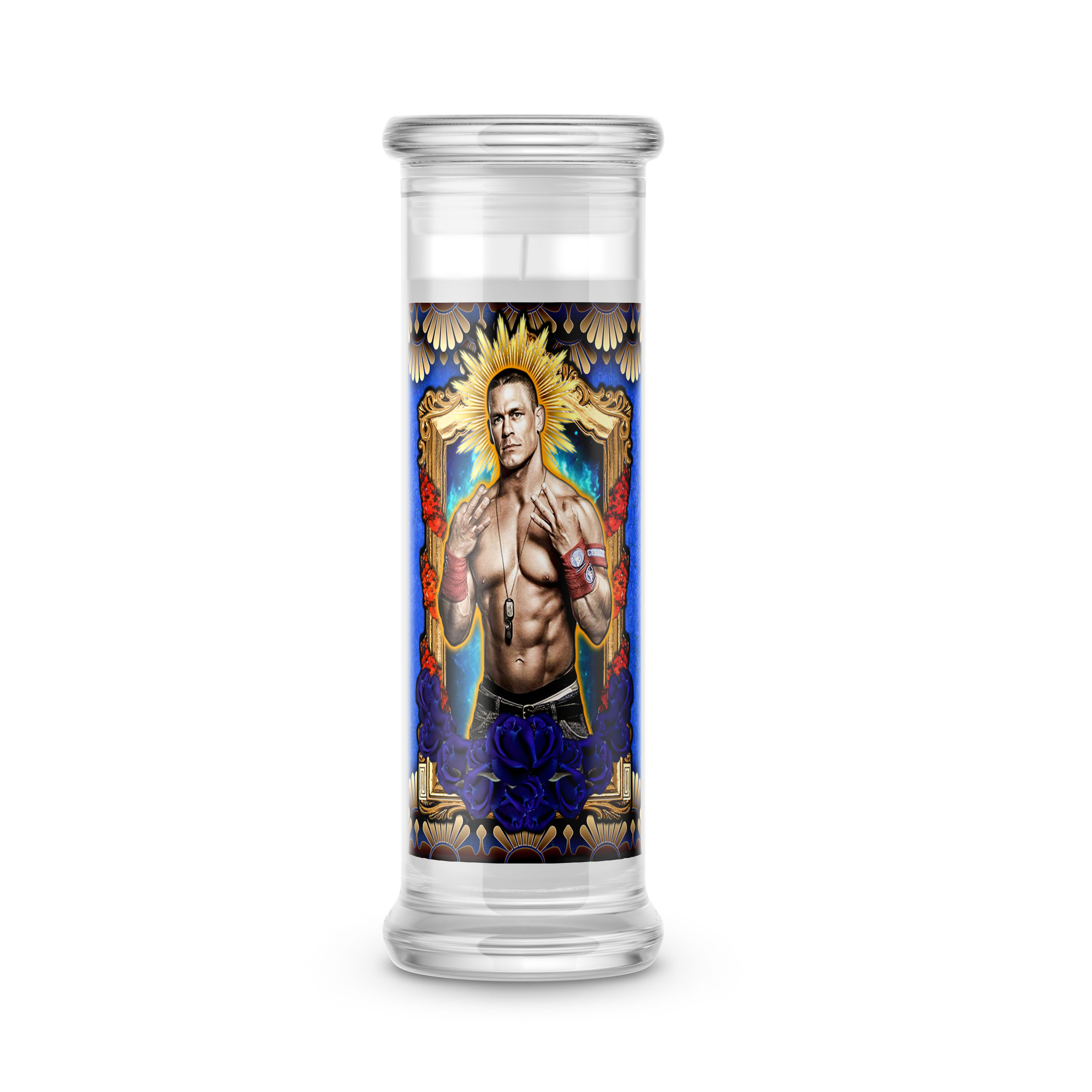 Saint John Cena Sticker Candle