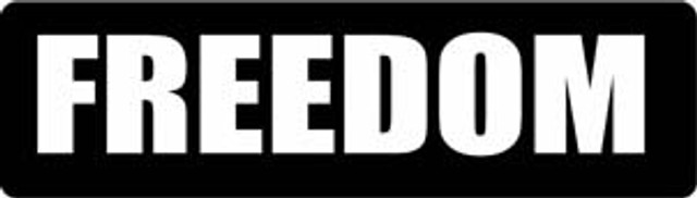 Freedom Motorcycle Helmet Sticker