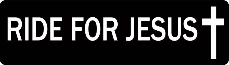 Ride For Jesus Motorcycle Helmet Sticker
