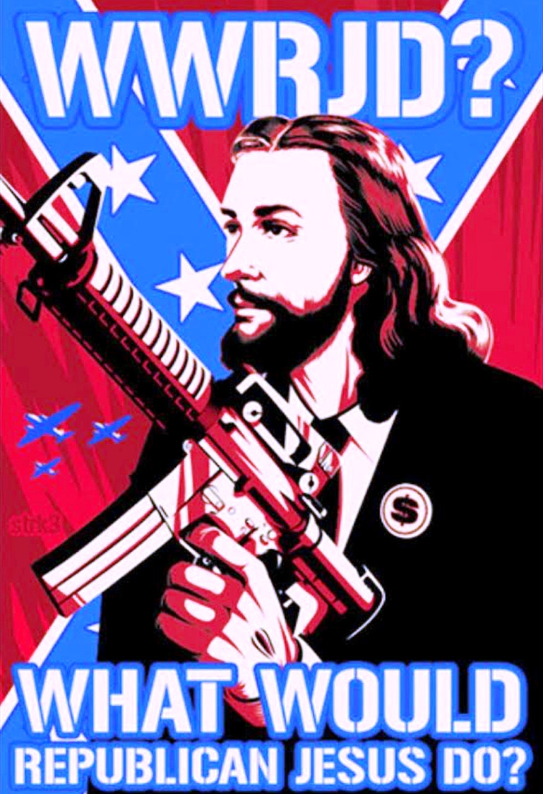 What Would Republican Jesus Do T-Shirt and motorcycle shirts
