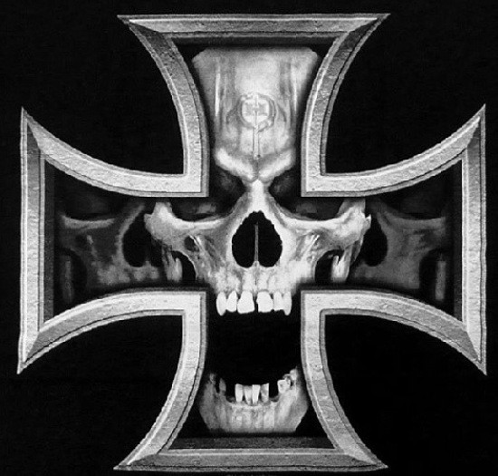 Skull Iron Cross T-Shirt and motorcycle shirts
