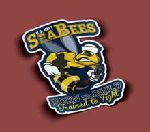 Seabees Sticker - Born to Build with Iron Horse Helmets