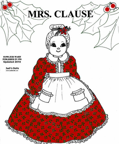 Mrs. Clause, Santa's Wife Cloth Doll Making E-Pattern - PDF Download ...