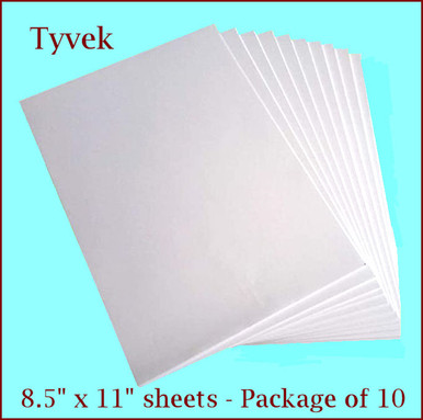 Tyvek - 8.5" x 11" sheets - Package of 10