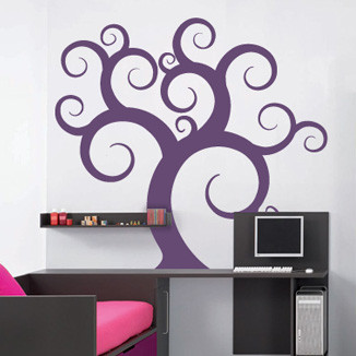 Small Leafy Tree Wall Decal | DecalMyWall.com