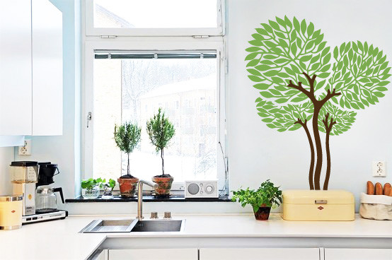 Small Leafy Tree Wall Decal | DecalMyWall.com