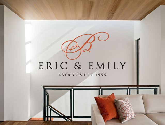 Monogram 18 Wall Decal | DecalMyWall.com
