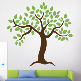 Small Leafy Tree Wall Decal | DecalMyWall.com