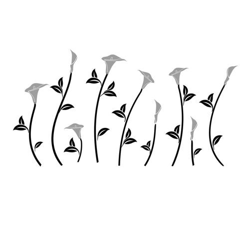 Floating Flower 02 Wall Decals | DecalMyWall.com