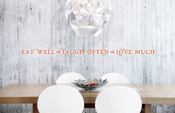 Eat Well Laugh Often Wall Decal | DecalMyWall.com