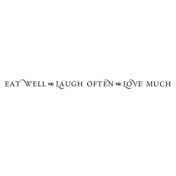 Eat Well Laugh Often Wall Decal | DecalMyWall.com