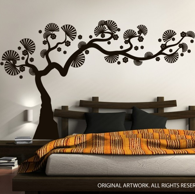 Modern Bonsai Tree Wall Decal | DecalMyWall.com