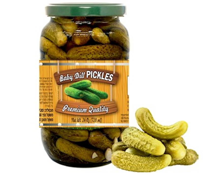 Premium Kosher Baby dill pickles 720ml