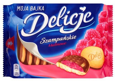 "DELICJE" BISCUITS W/RASPBERRY 294GR