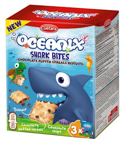 CUETARA "OCEANIX" SHARK BITES COOKIES 150GR