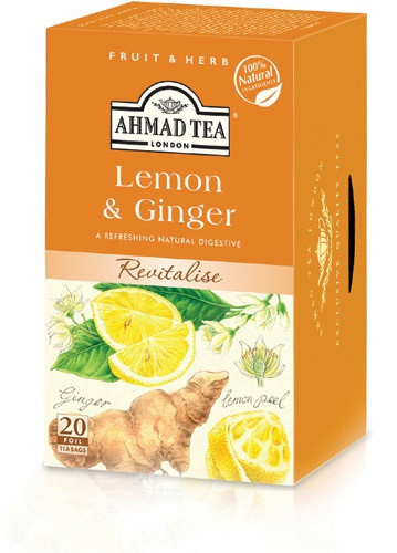 AHMAD LEMON/GINGER HERBAL TEA 20TB