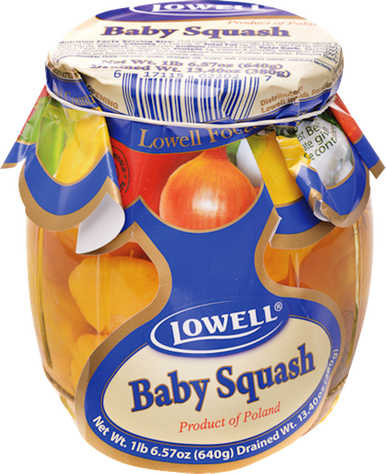 LOWELL PATISON BABY SQUASH YELLOW MARINATED 640ML