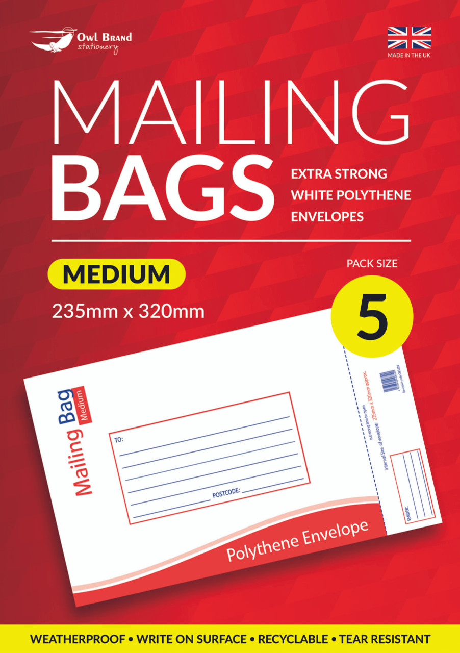 5 PACK MEDIUM MAIL BAG - Biz+ Stationery Superstore