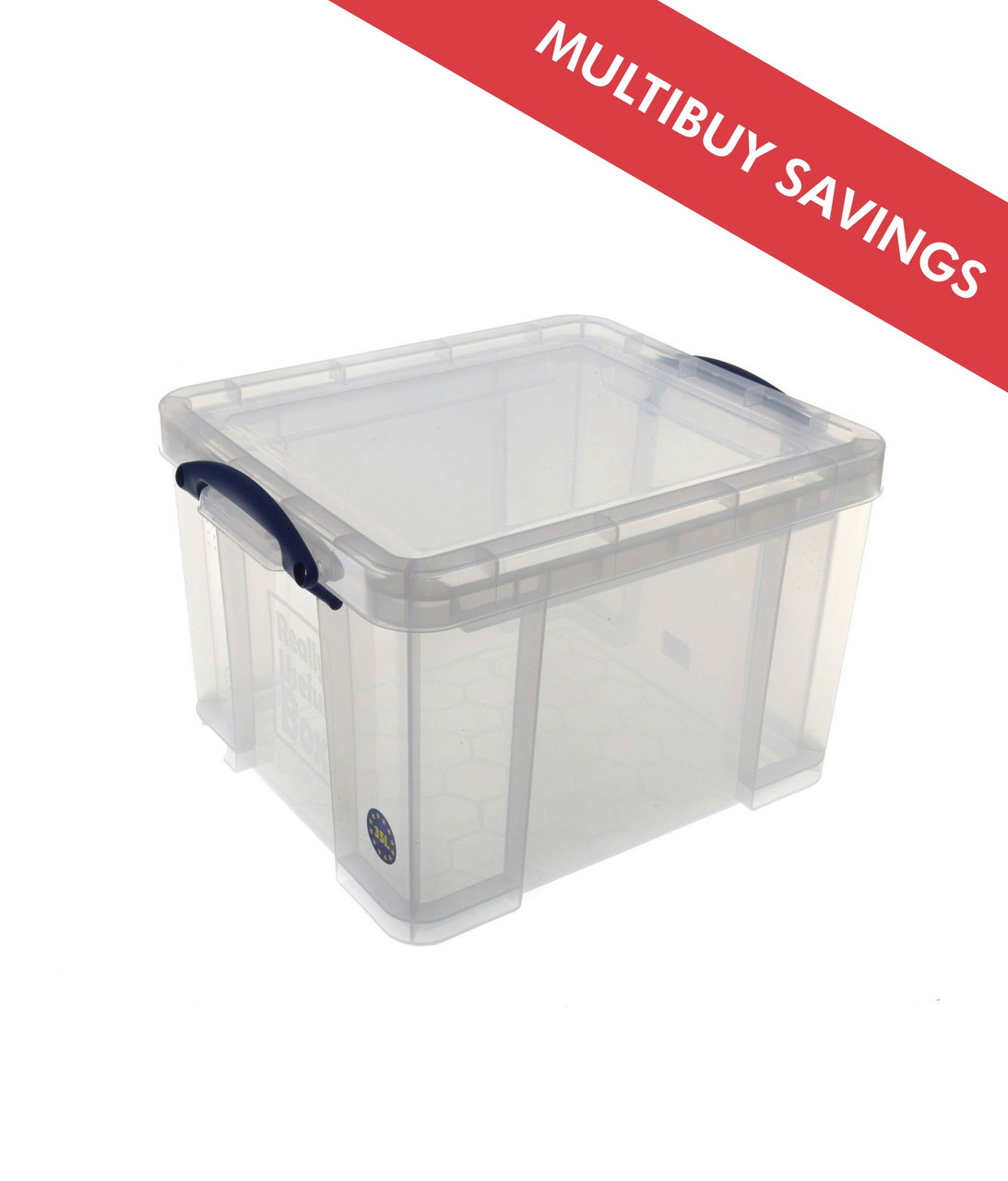 REALLY USEFUL BOX CLEAR 35L - Biz+ Stationery Superstore