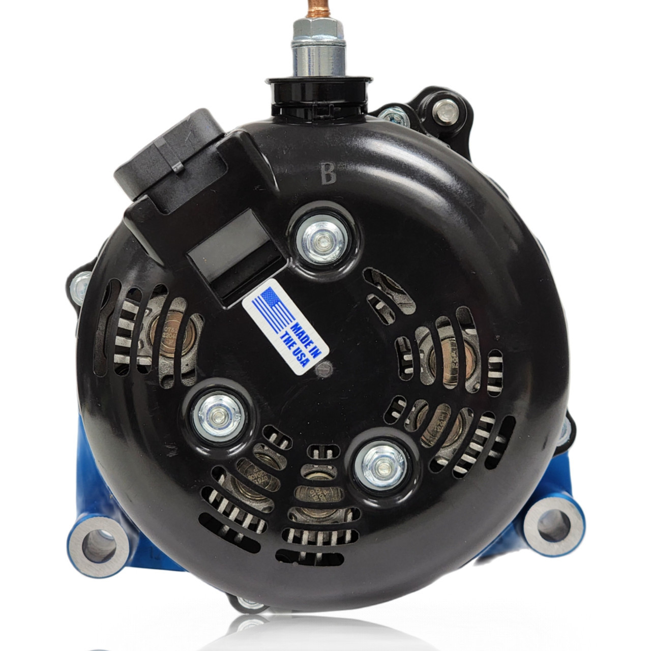 Mechman 370 Amp High Output Blue Billet Alternator For 2001-2007 GM ...