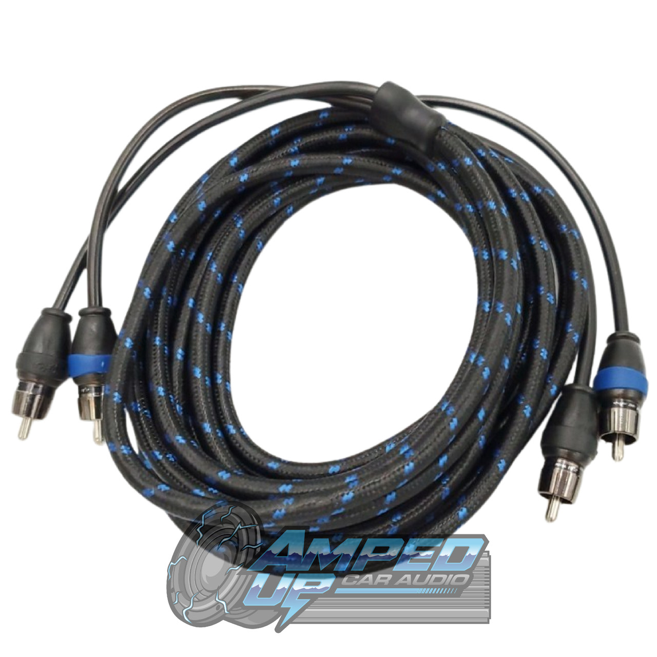 Sky High Car Audio 12 Foot Triple Shielded RCA Cables | 2 Channel