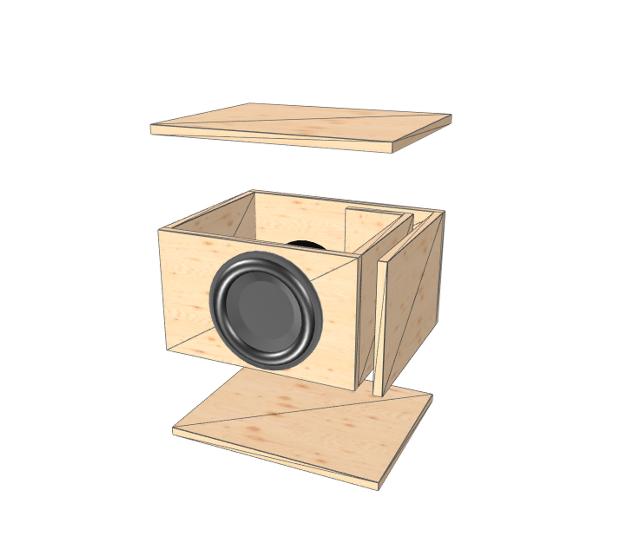 Glue it & Screw it Single 10" inch Compact High Performance Subwoofer ...