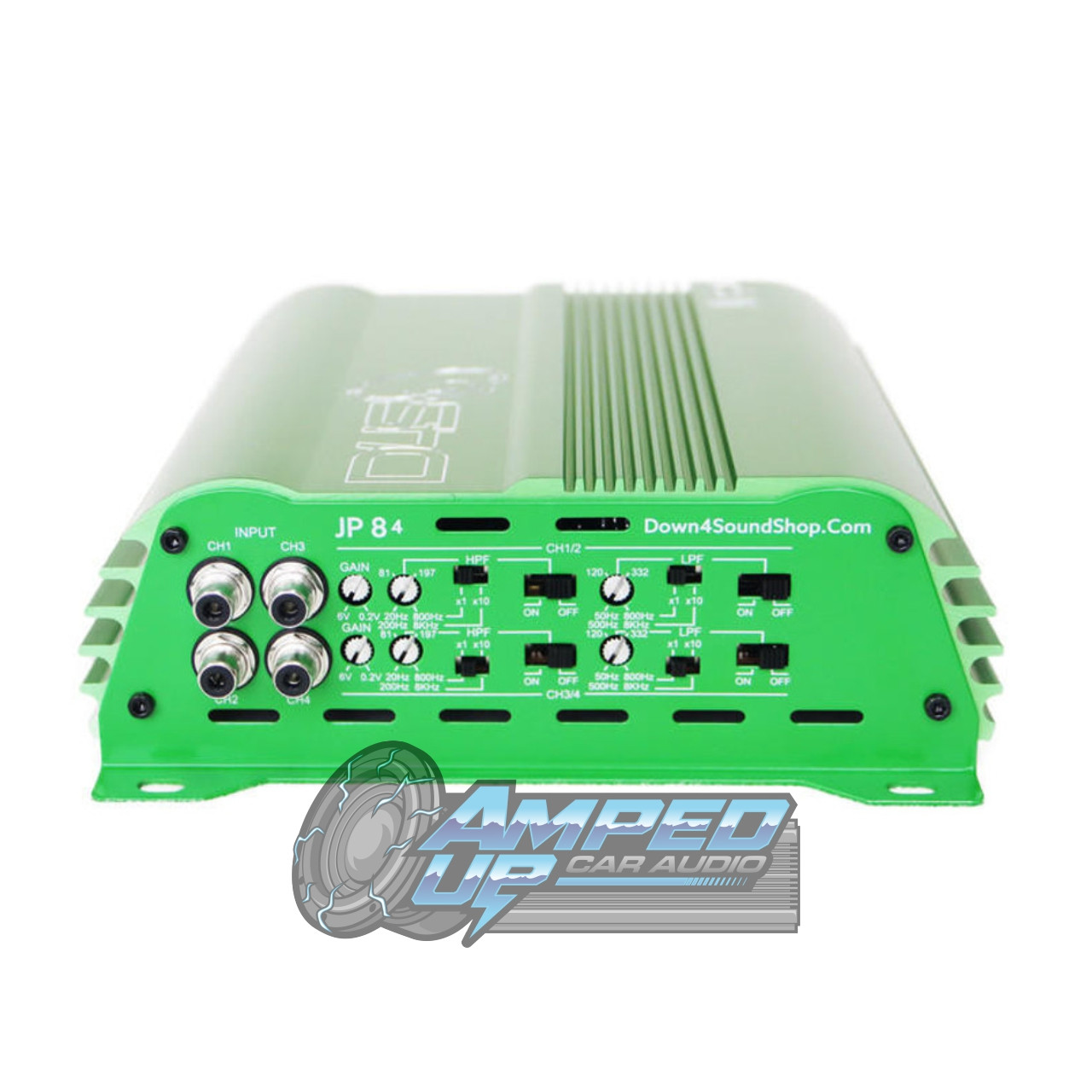 Down4Sound JP84 Green Amplifier | 400 Watts RMS 4CH