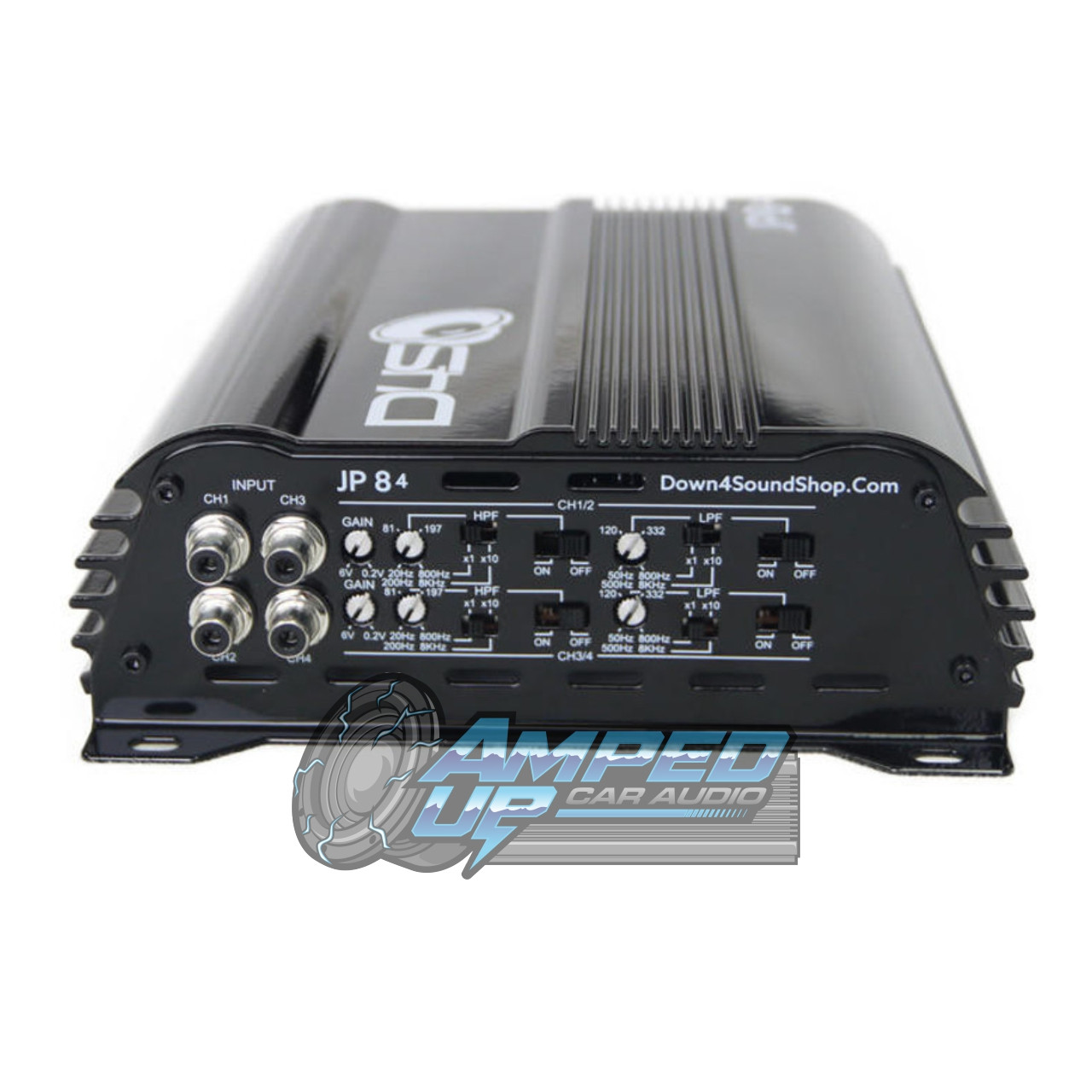 Down4Sound JP84 Gloss Black Amplifier | 400 Watts RMS 4CH