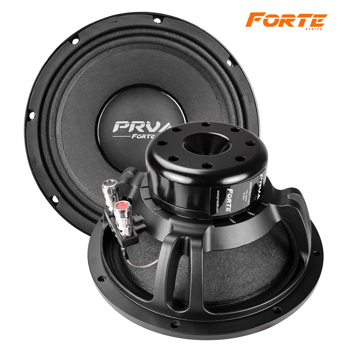 PRV Audio 8MB700FT-NDY 8" inch 8 Ohm (Forte Series) Midbass Neodymium Car Speaker 700 Watts RMS ...