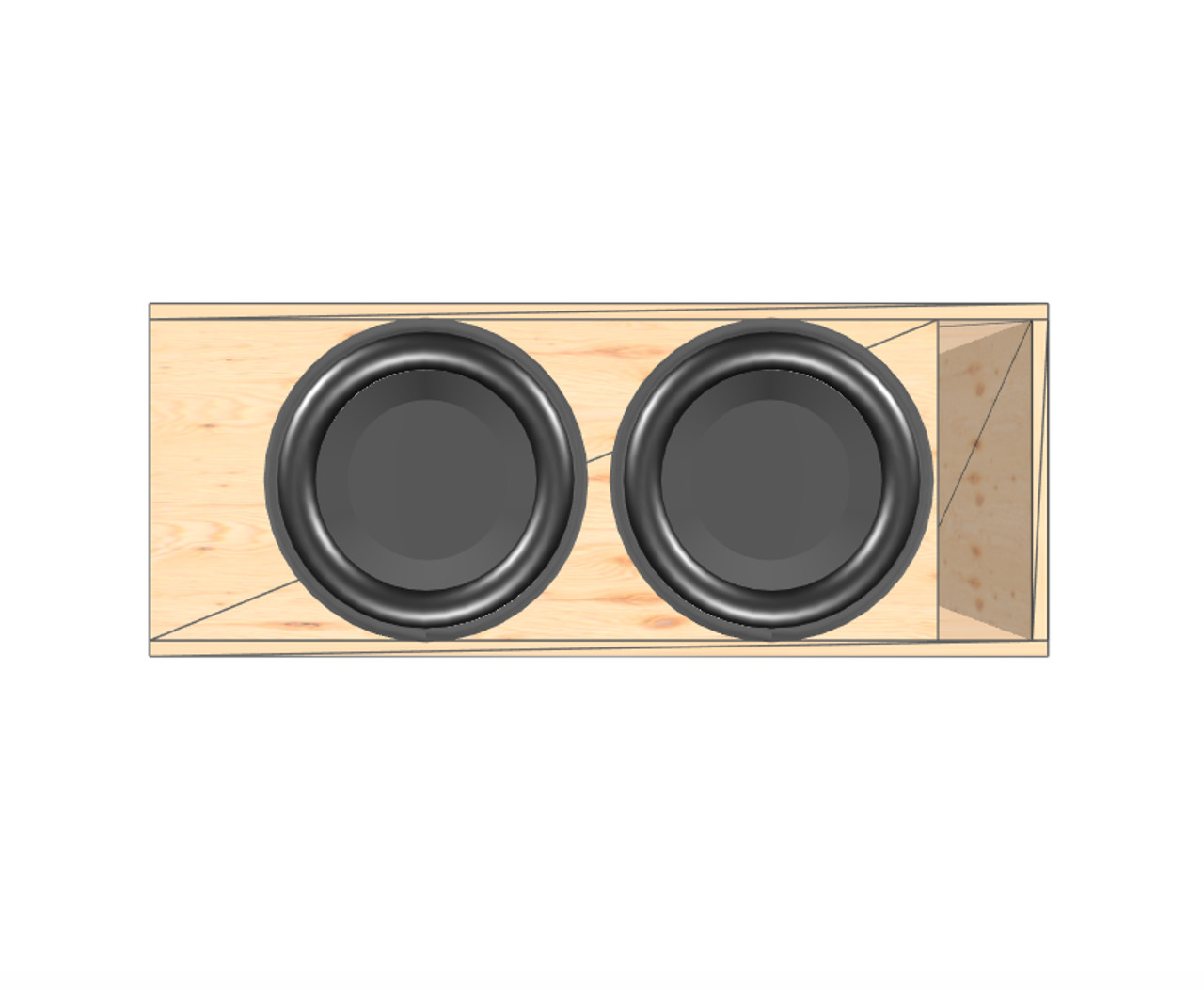 Glue it & Screw it Dual 15" inch Compact Subwoofer Ported Enclosure