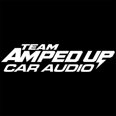 Amped Up Car Audio White 12" inch Cut Vinyl Sticker