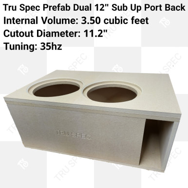 TRU SPEC Prefab Dual 12" Subwoofer Enclosure Sundown SA 12v2