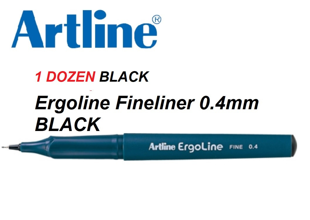 ARTLINE EROGLINE 0.4mm - 1 dozen BLACK