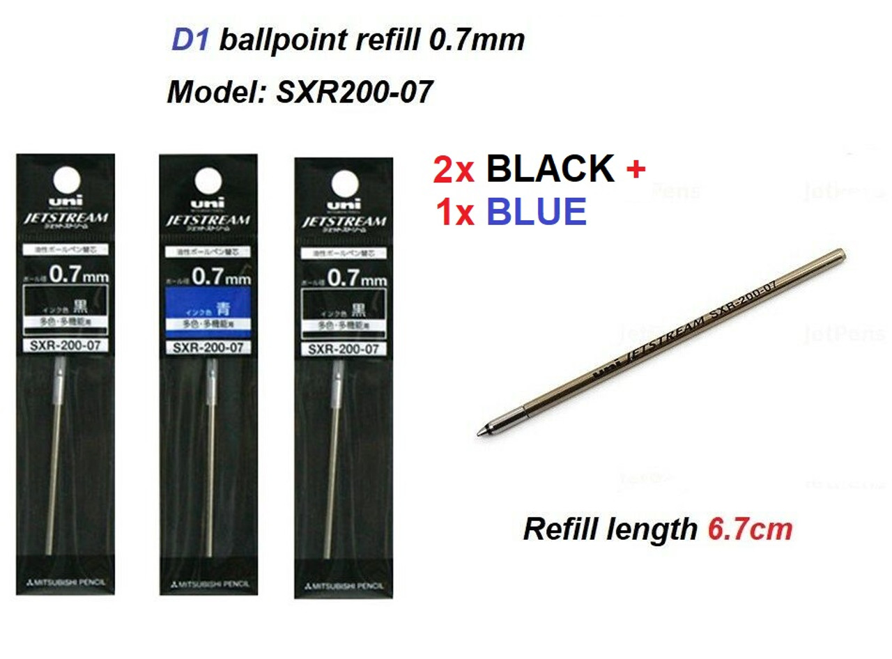 Uniball JETSTREAM D1 Type SXR200-07 REFILLS 0.7mm