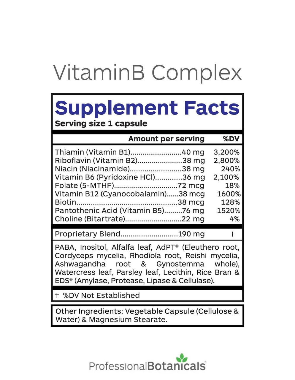Vitamin B Complex Supporting Stamina and Mental Clarity | Professional ...
