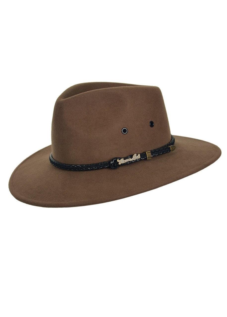 Thomas Cook Wanderer Crushable Wool Felt Hat in FAWN - Koolstuff Australia