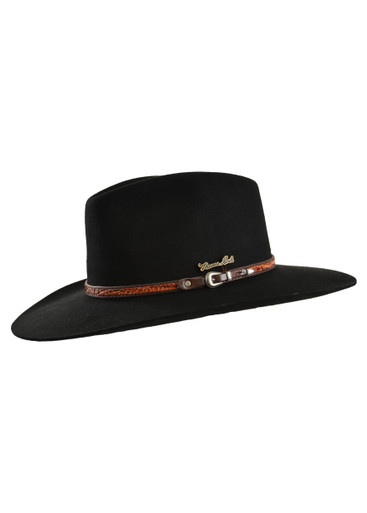 Thomas Cook Fitzroy Lined Pure Wool Felt Hat With Sweatband in Black ...