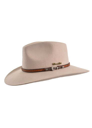Thomas Cook Fitzroy Lined Pure Wool Felt Hat With Sweatband in Bone ...