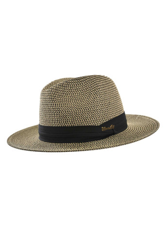 Thomas Cook Stamford Hat in Black and Natural - Koolstuff Australia