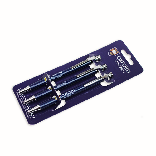 Official Oxford University Ballpoint Pen Set of 3