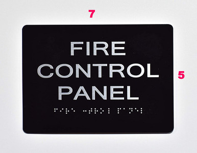 FIRE Control Panel Sign Black (Aluminium, Black/Silver,Size 5x7) The ...