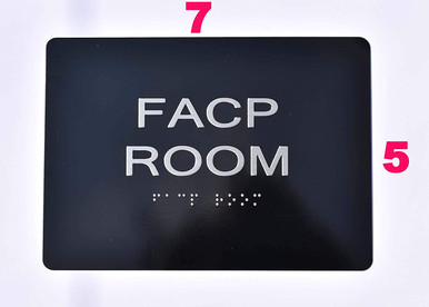 FACP Room Sign - Black (Aluminium, Black/Silver,Size 5x7) The Sensation ...
