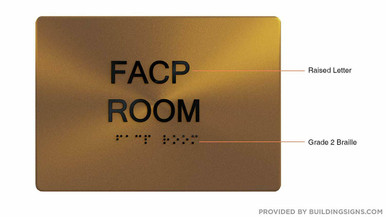 FACP Sign-Gold(Aluminium, Gold/Black,Size 5x7) The Sensation line-Ref05 ...